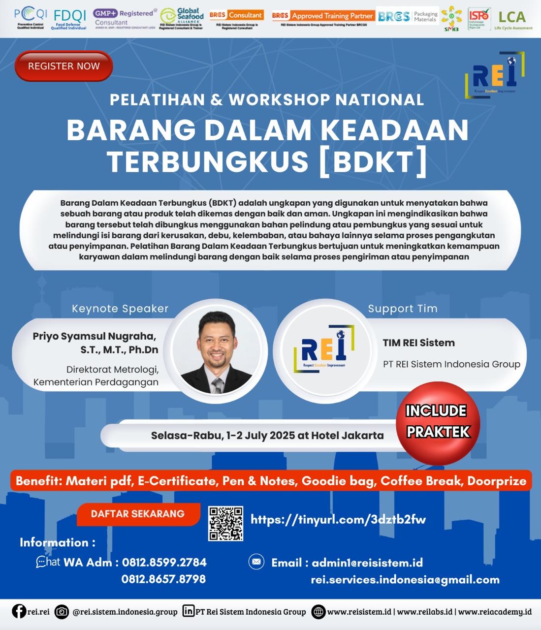 Workshop BARANG DALAM KEADAAN TERBUNGKUS [BDKT] - REI Sistem Indonesia